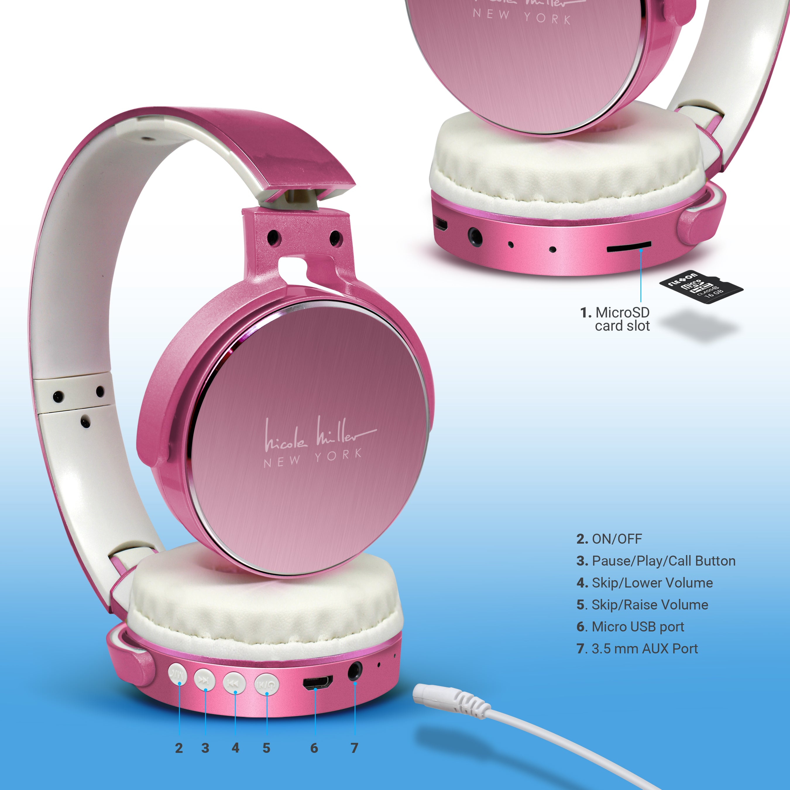 Nicole Miller Chic Wireless Headphones – Aduro Products