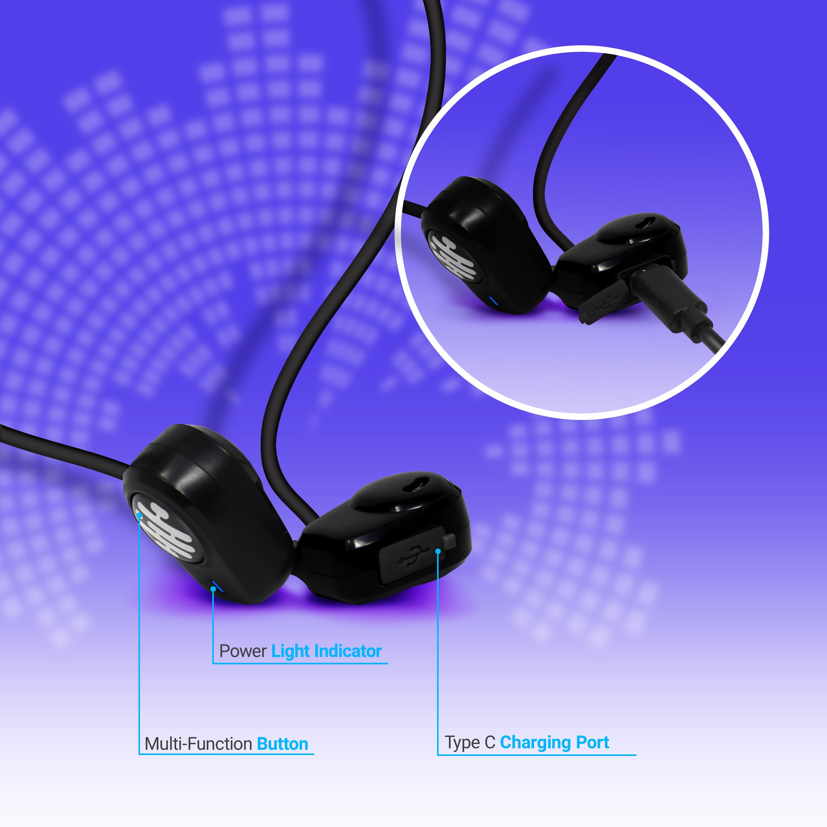 Tech Theory Air Space Open Ear Bone Conduction Wireless Headphones ...