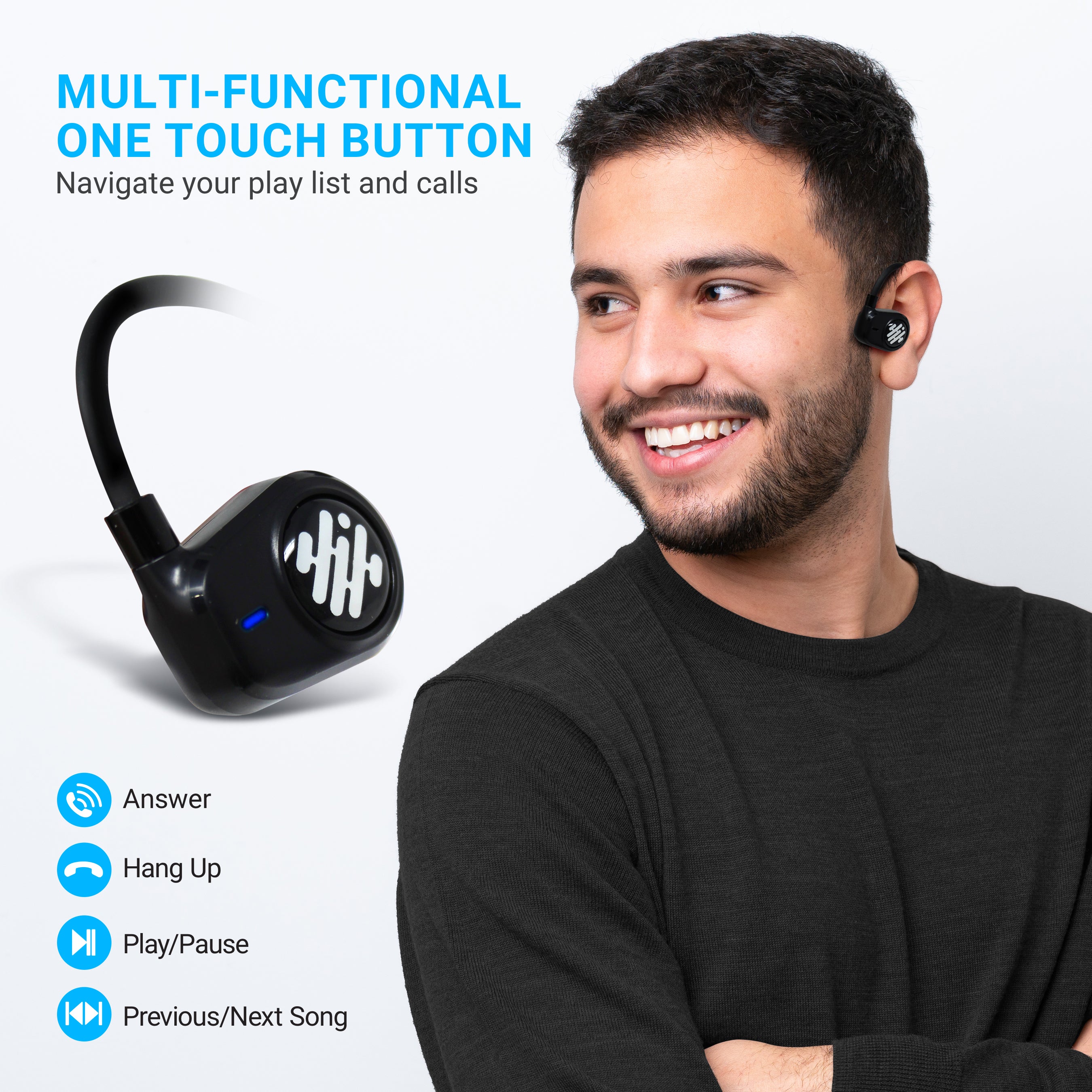 Tech Theory Air Space Open Ear Bone Conduction Wireless Headphones ...