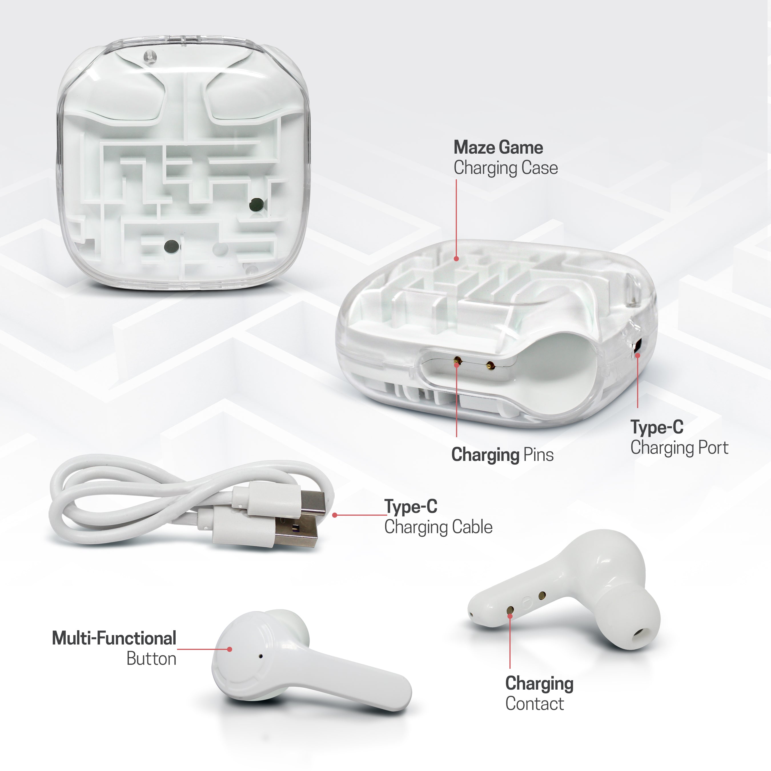 Tech Theory Labyrinth True Wireless Earbuds with 3D Maze – Aduro Products