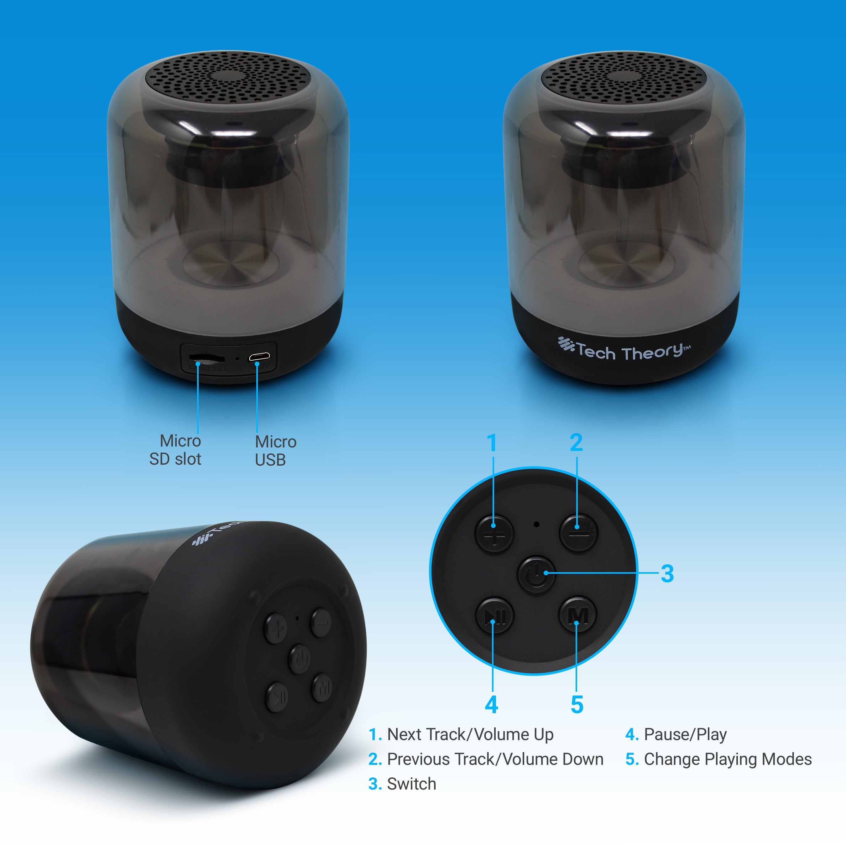 Tech Theory Duet LED True Wireless Speakers – Aduro Products