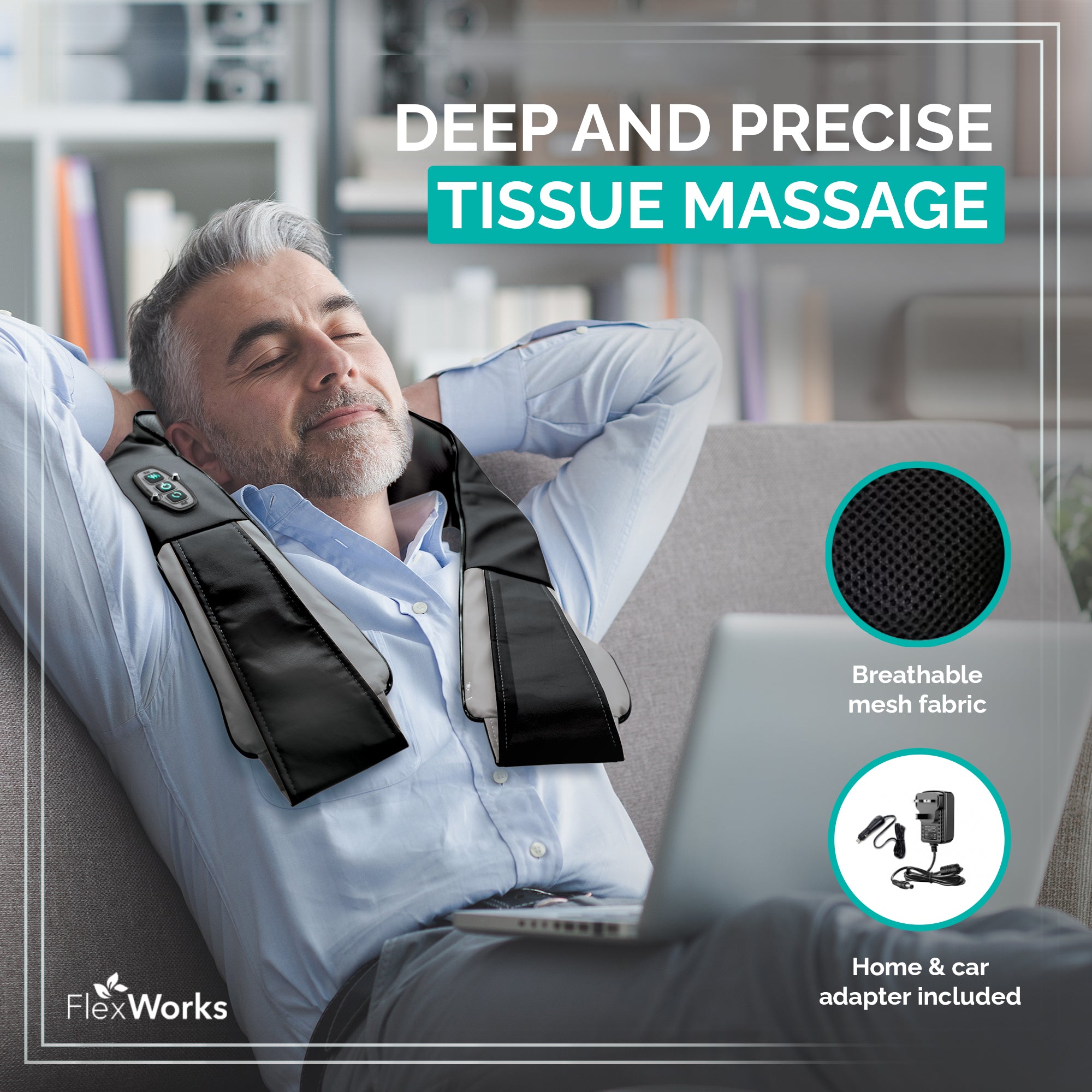 FlexWorks Neck & Shoulder Shiatsu Massager – Aduro Products