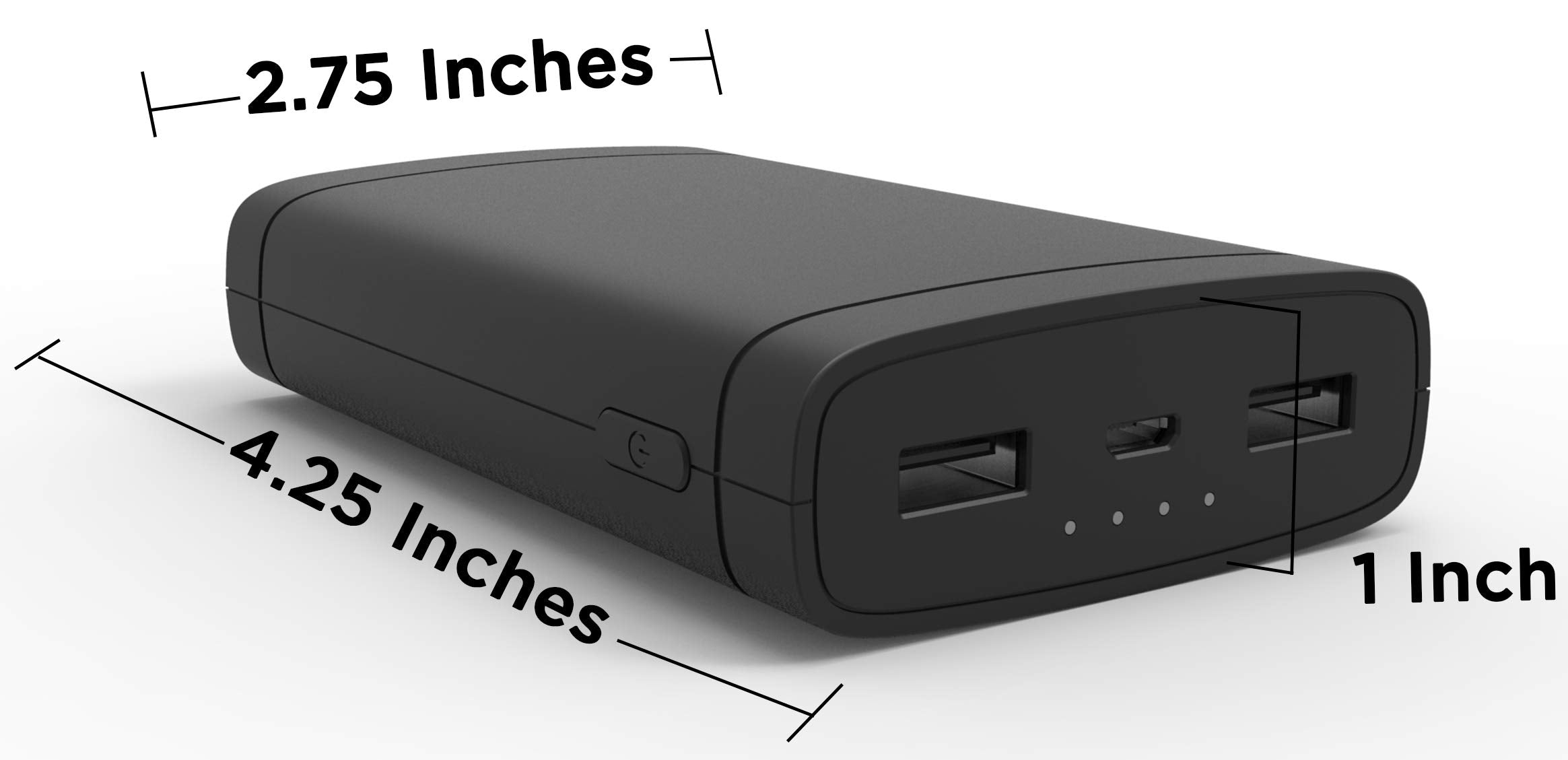 Aduro Power Bank 10,000mAh Battery Pack with Dual USB LED Indicator ...