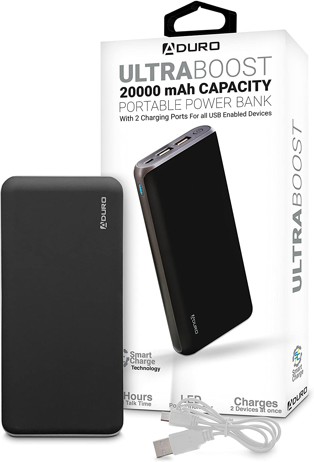 Aduro UltraBoost Power Bank 20,000mAh Dual USB Backup Battery – Aduro ...