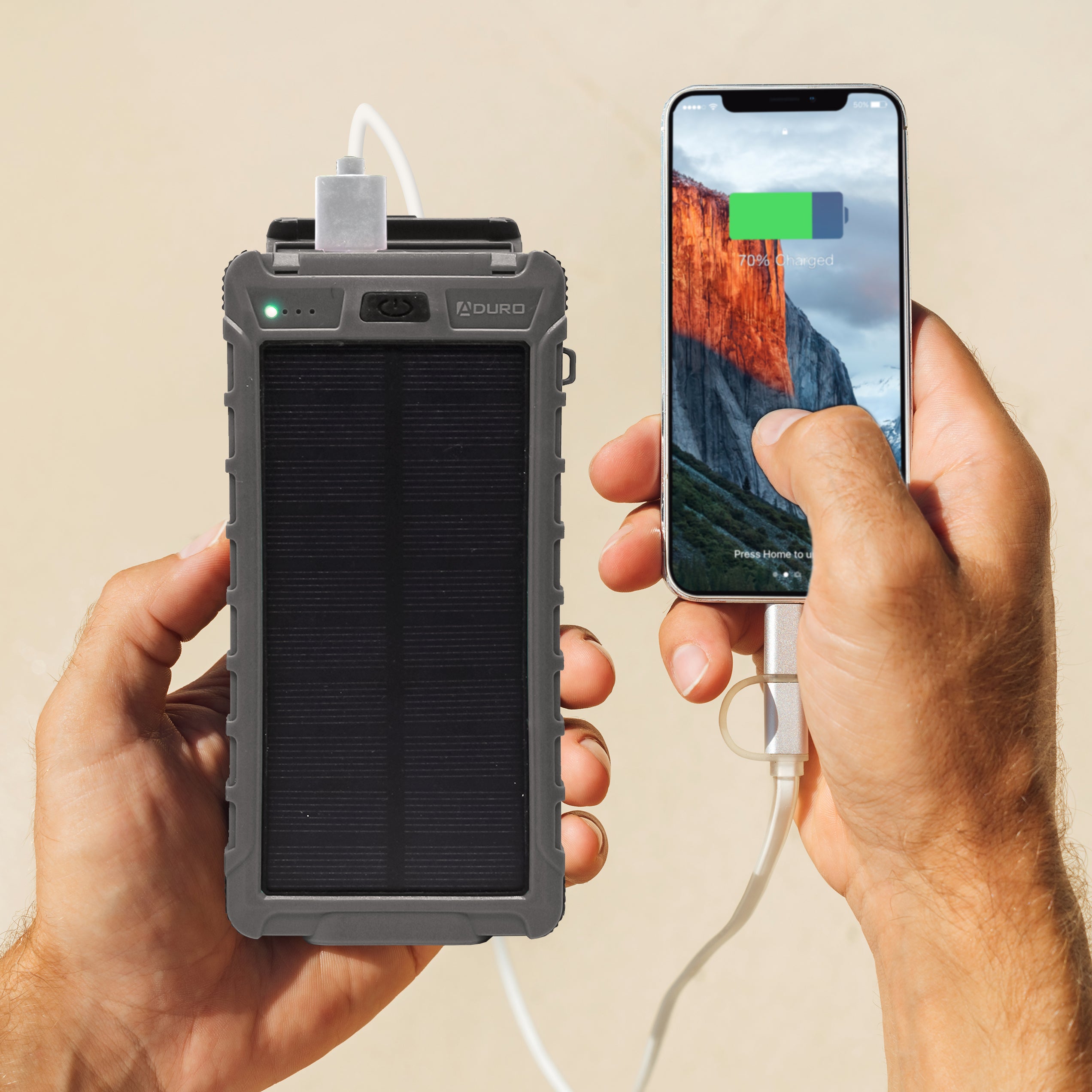 PowerUp Solar 10,000mAh Dual USB Backup Battery – Aduro Products