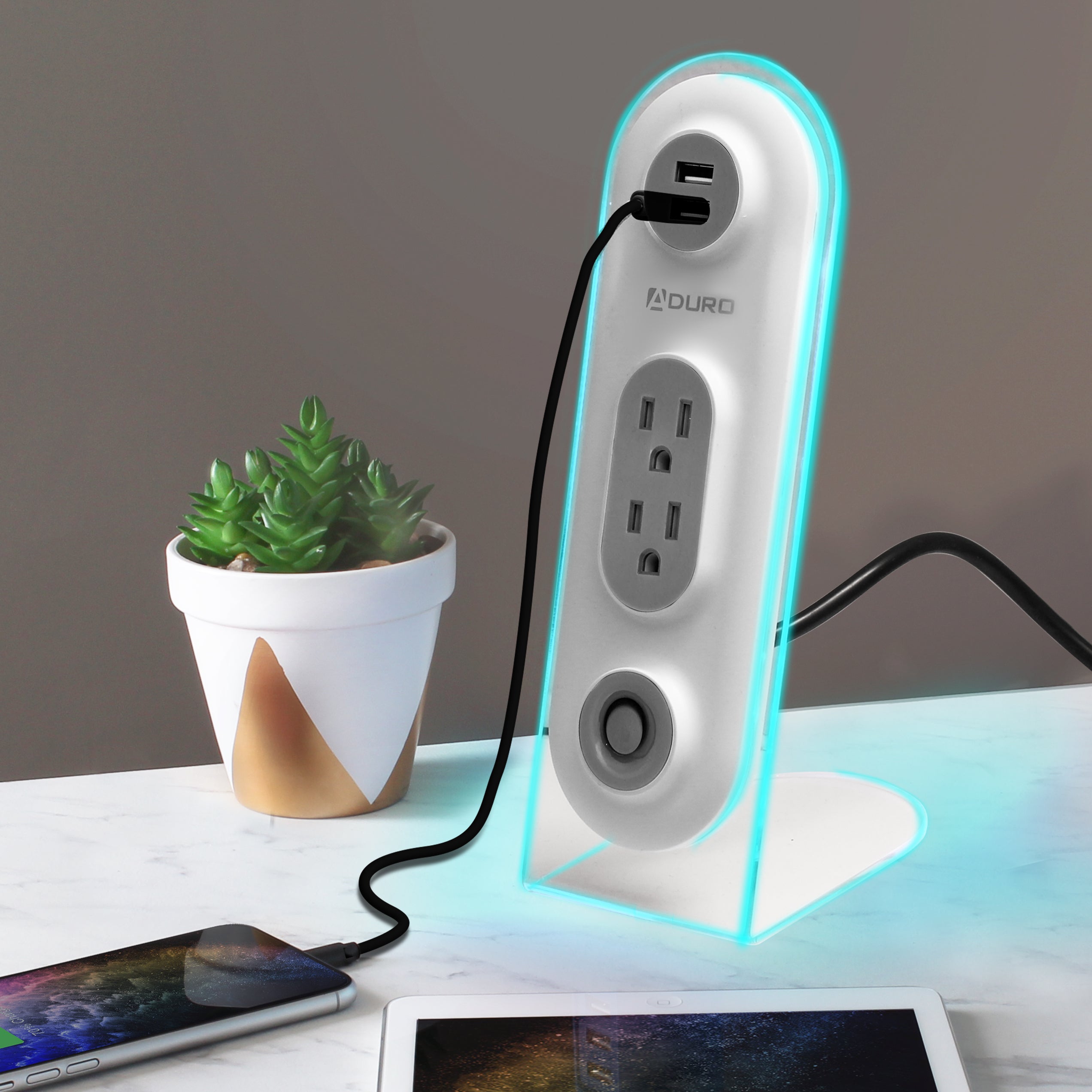 Aduro Surge Duo Dual USB & Dual Surge Charging Station – Aduro Products