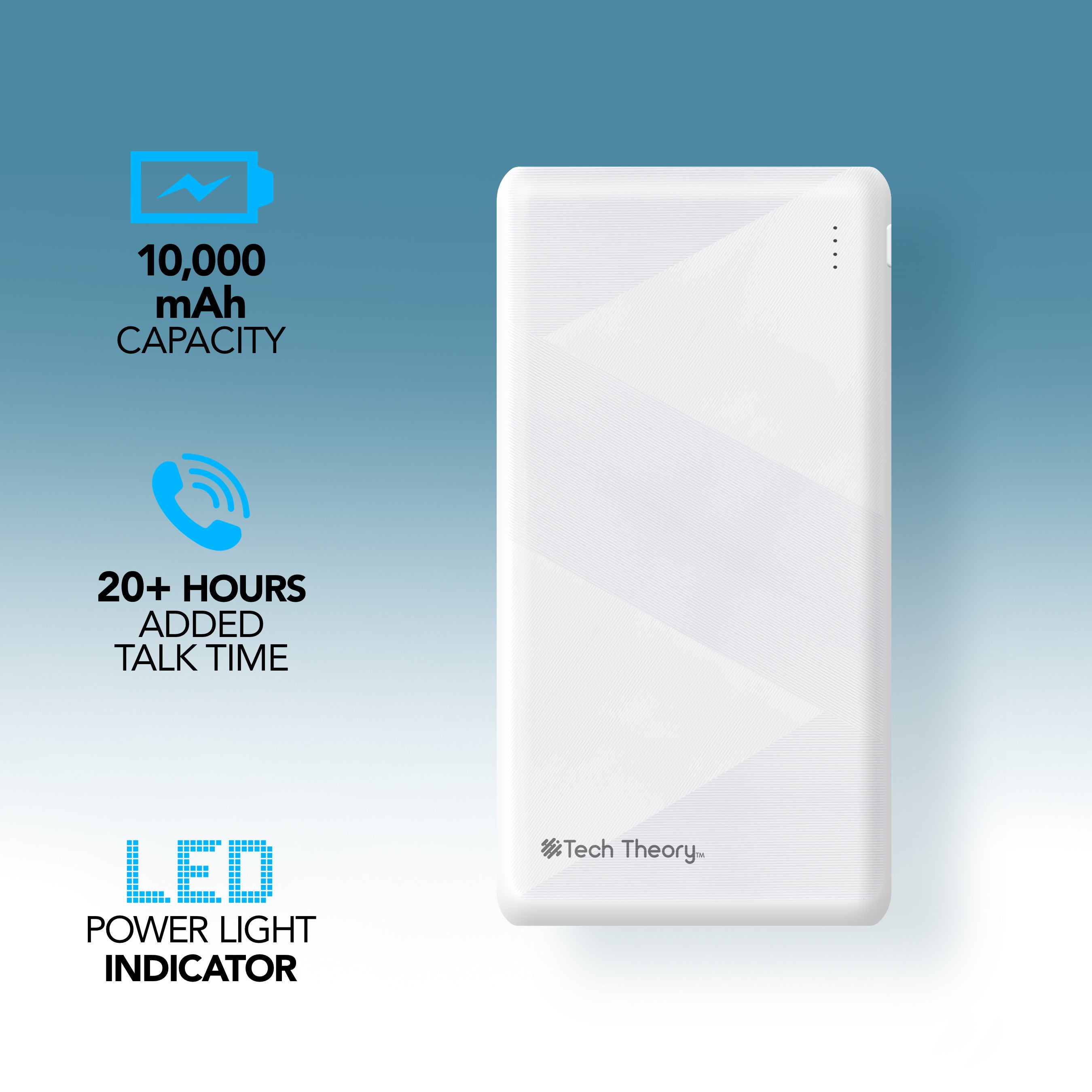 Tech Theory PowerBoost 10,000mAh Dual USB Portable Backup Battery ...