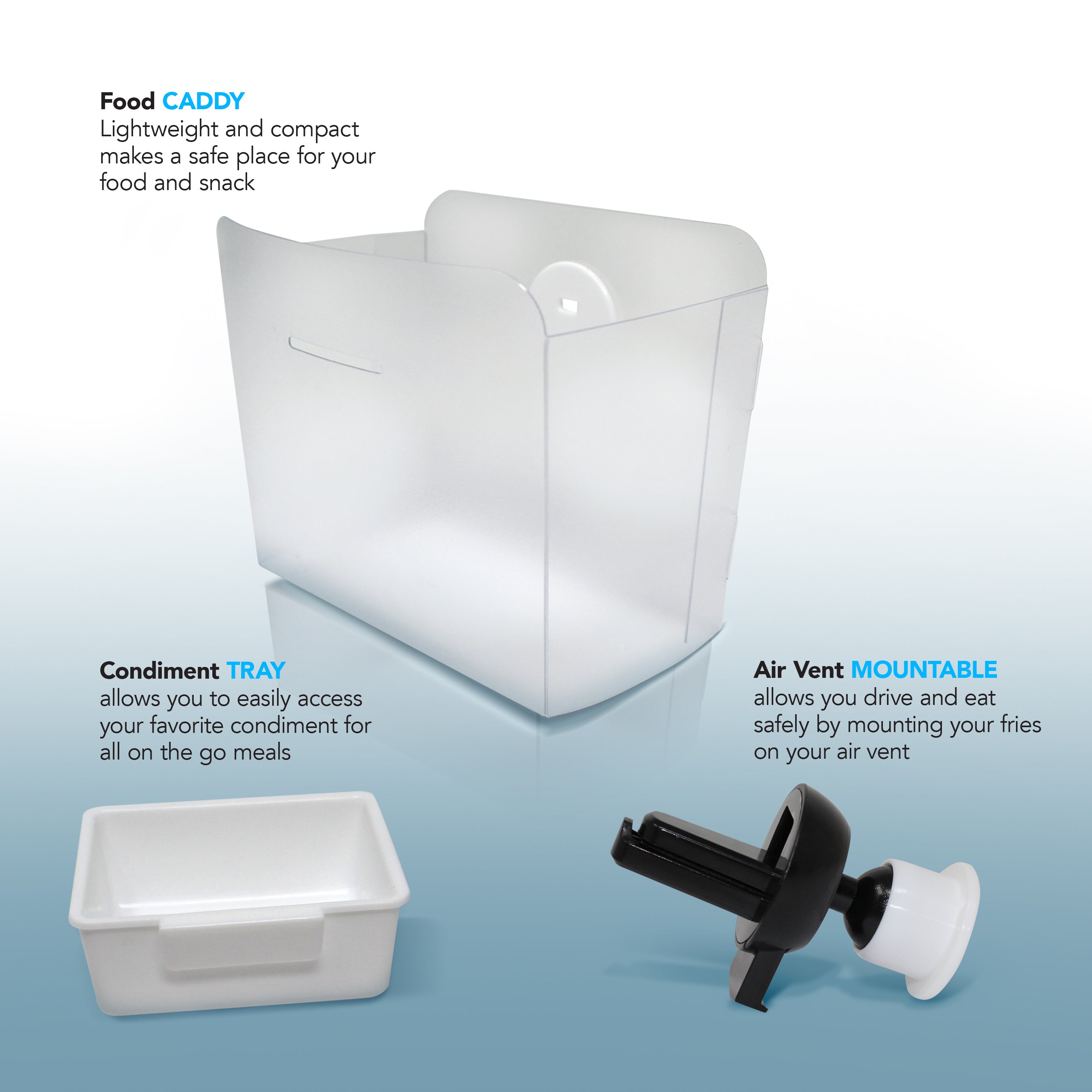 Tech Theory Snack & Go Vent Caddy with Condiment Tray – Aduro Products